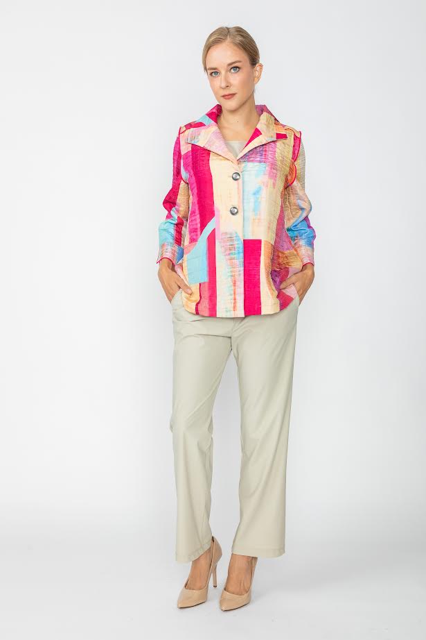 IC Collection Abstract Button-Front Jacket-C1039JB – Unique Apparel USA