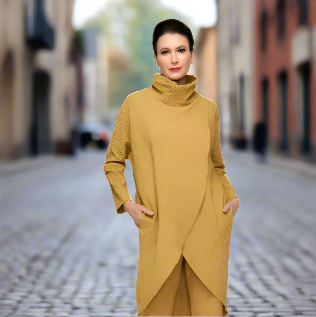 IC Collection Collar Crossover Top-7133T – Unique Apparel USA