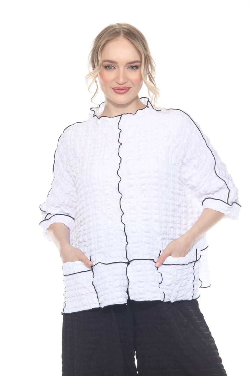 Moonlight Crinkle Contrast Edge Tunic-ML-4073 – Unique Apparel USA