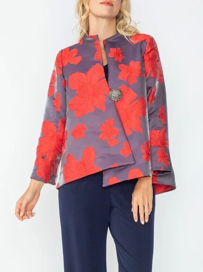 IC Collection One Button Blossom-IC-4758J – Unique Apparel USA