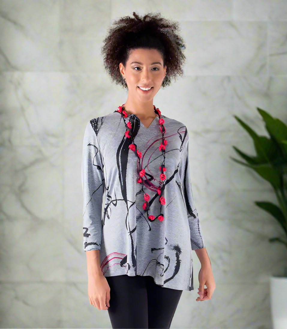 Jess & Jane Matilda V-Cut Tunic-SK5-1247 – Unique Apparel USA