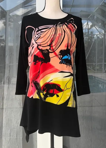 Eva Varro Drew Draped Tunic-T12766-INDIA – Unique Apparel USA