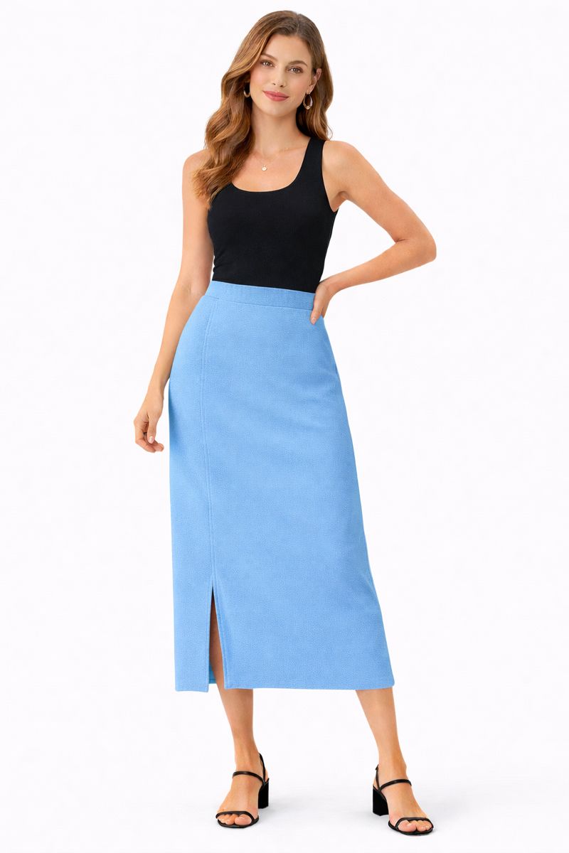 IC Collection Classic Pencil Midi Skirt-4572S – Unique Apparel USA