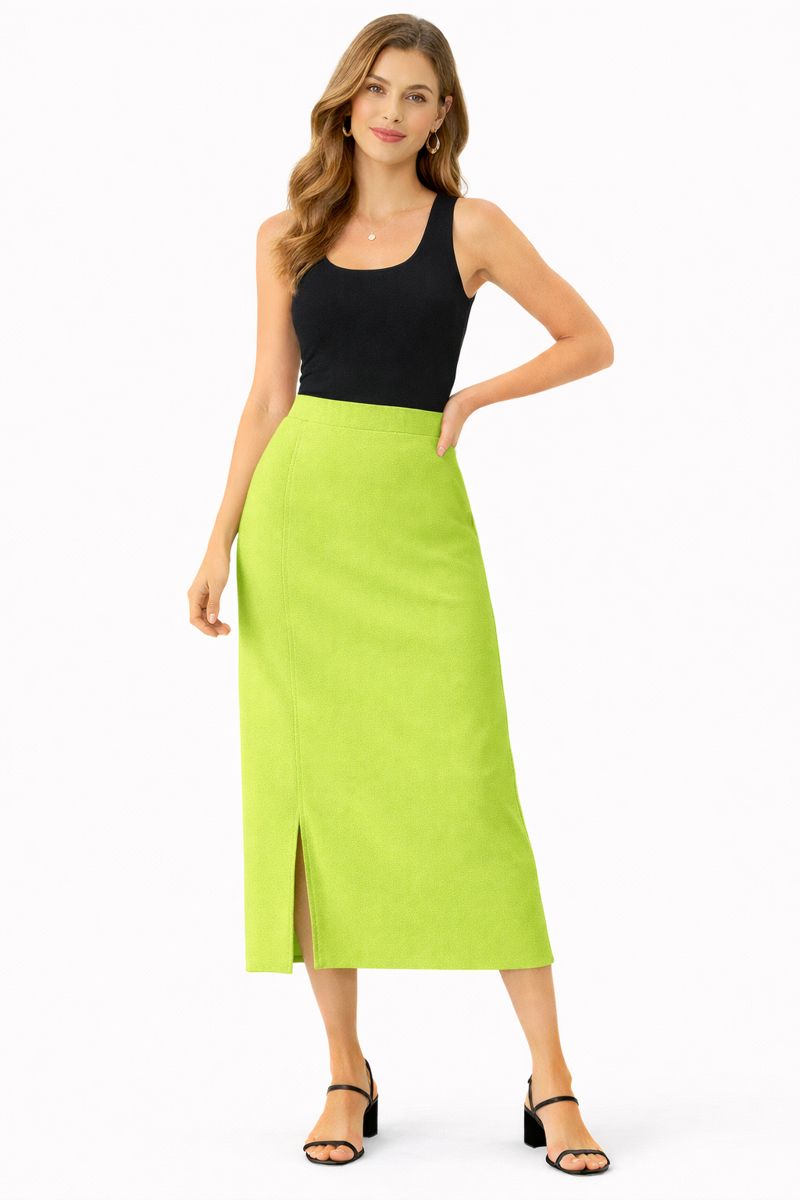IC Collection Classic Pencil Midi Skirt-4572S – Unique Apparel USA