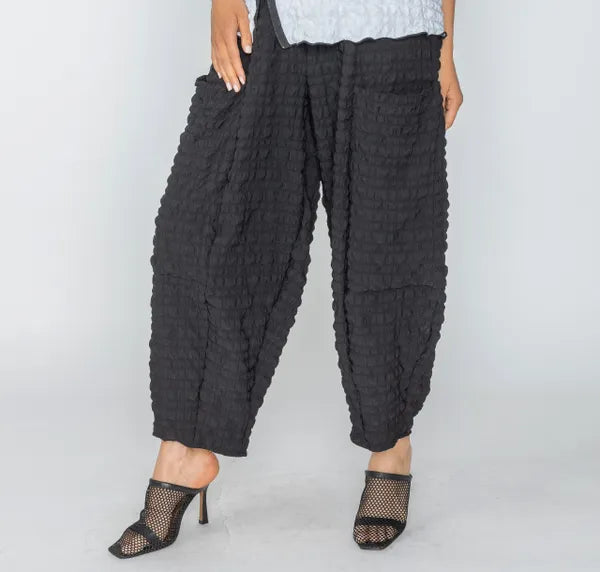 IC Collection Pucker Wide Leg Pant - Crinkled Textured Lantern Pants ...