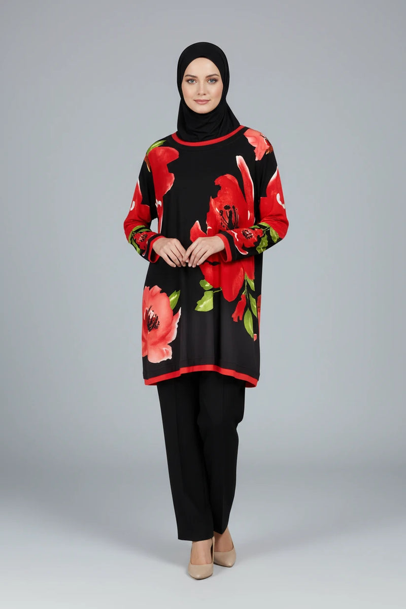 Eva Varro Scarlet Plus Sized Tunic-T12633EX – Unique Apparel USA