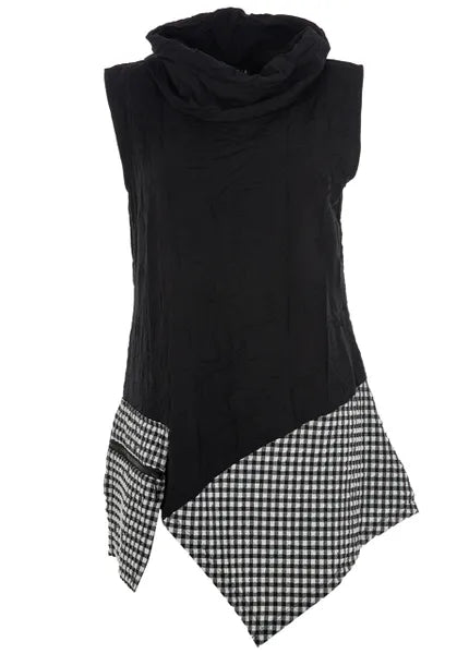Kozan Black & White Check August Tunic-SP-4352-BWCHCK – Unique Apparel USA