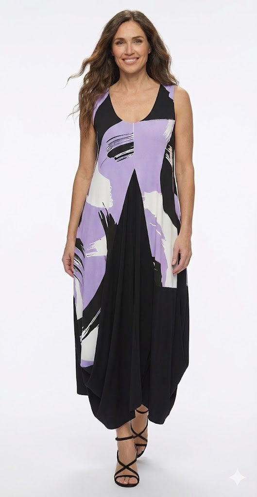 Sun Kim Elaine Color Block Dress-SK350P – Unique Apparel USA